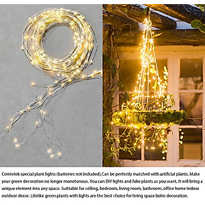 Fake Hanging Plants with Lights Artificial Plants for Home Decor Macrame Plant Hanger with Fake Vines Faux Hanging Planter for Wall Ceiling Bedroom Bathroom Kitchen Office Boho Decor Indoor