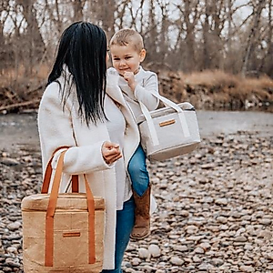 Insulated Travel Cooler Bag – Out of the Woods Walrus Cooler – Vegan Picnic Bag/Cooler Tote with Zippered Body & Front Pocket – Sustainable Soft Side Cooler Bag with Straps…