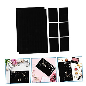 MAGICLULU Jewelry Trays 8pcs Jewelry Box Ring Jewelry Box Organizer Earring Stud Organizer Jewelry Organizer Case Black Sponge Lining Earrings Foam Showcase Pads