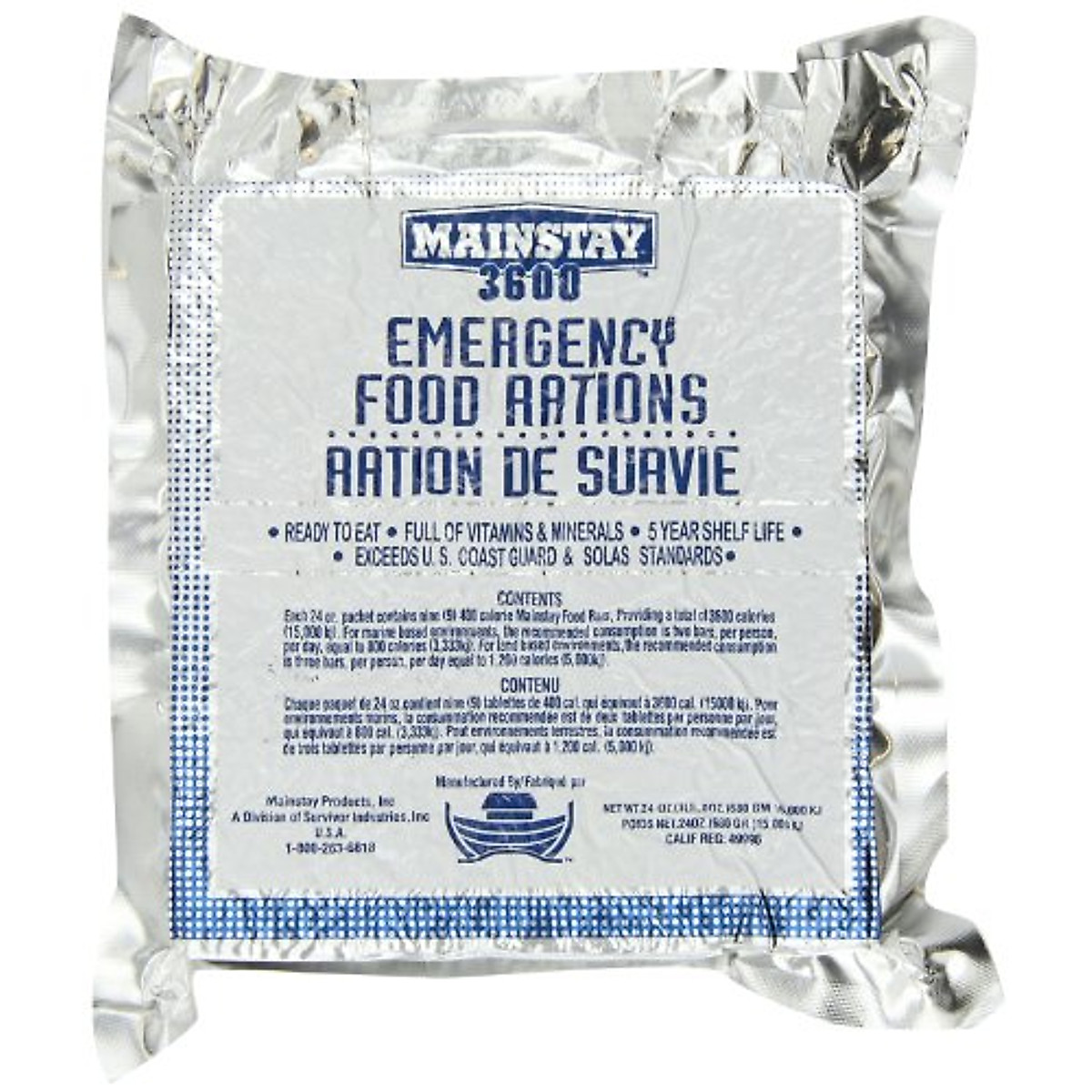 Mainstay Emergency Food Rations - Case of 10 Packs