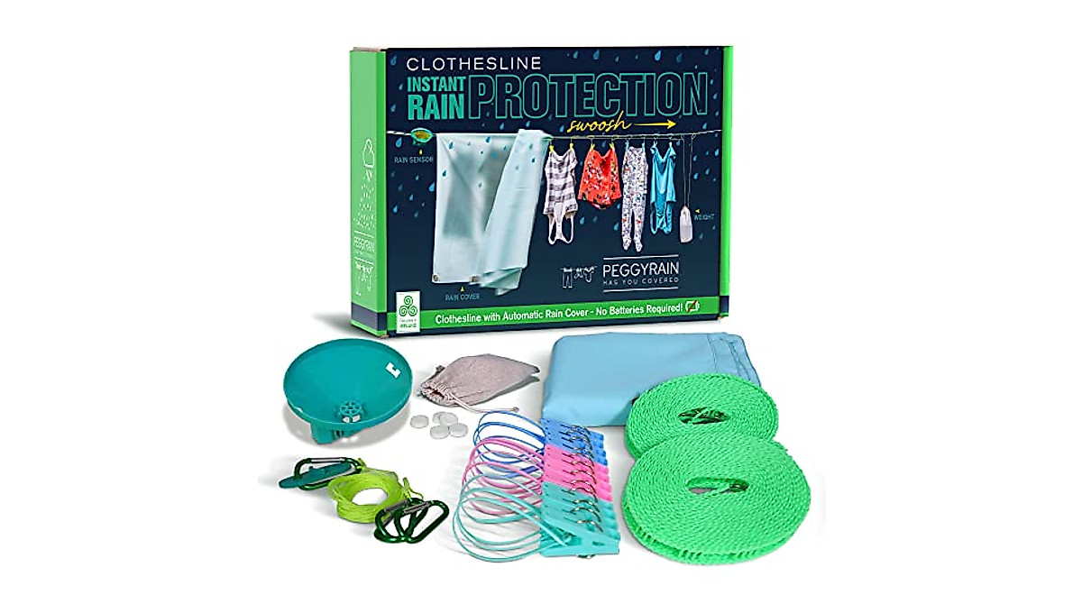 Automatic Rain Cover Clothes Line - 16ft Outdoor Solution