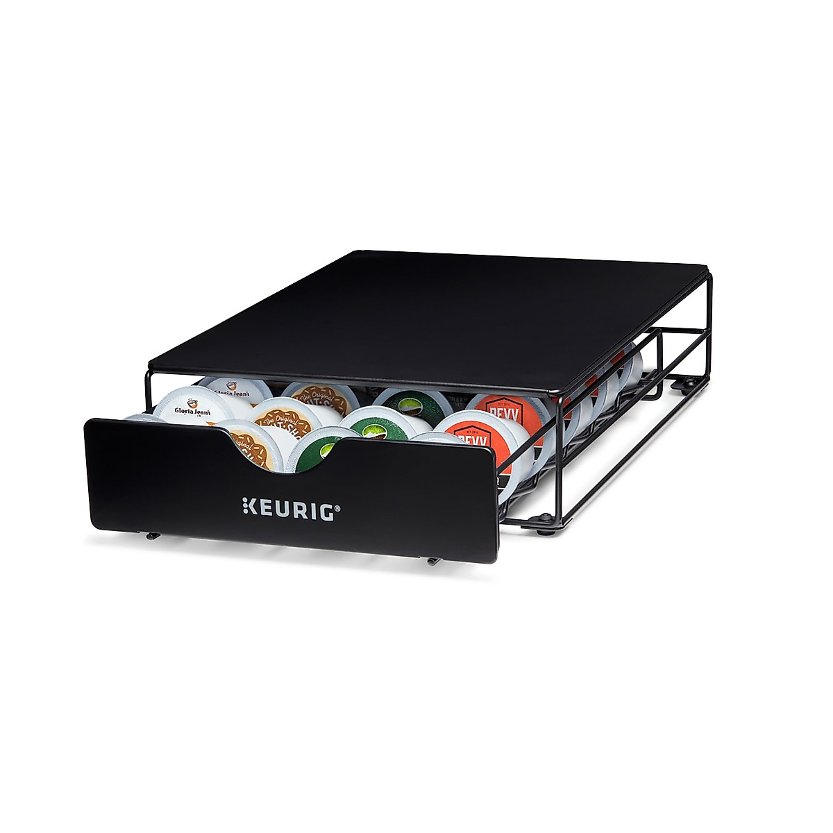 Keurig Slim Non-Rolling Storage Drawer, Coffee Pod Storage, Holds up to 24 Keurig K-Cup Pods, Black, Storage Drawer - 24ct, 9.2 x 3.3 x 12.2 inches