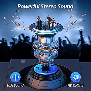 Wireless Earbuds Bluetooth Earbuds 76H Playtime Ear Buds Noise Cancellation Clear Calls Bluetooth Headphones Power Display Charging Case Light Weight IPX7 Waterproof Earphones for Sports Workout