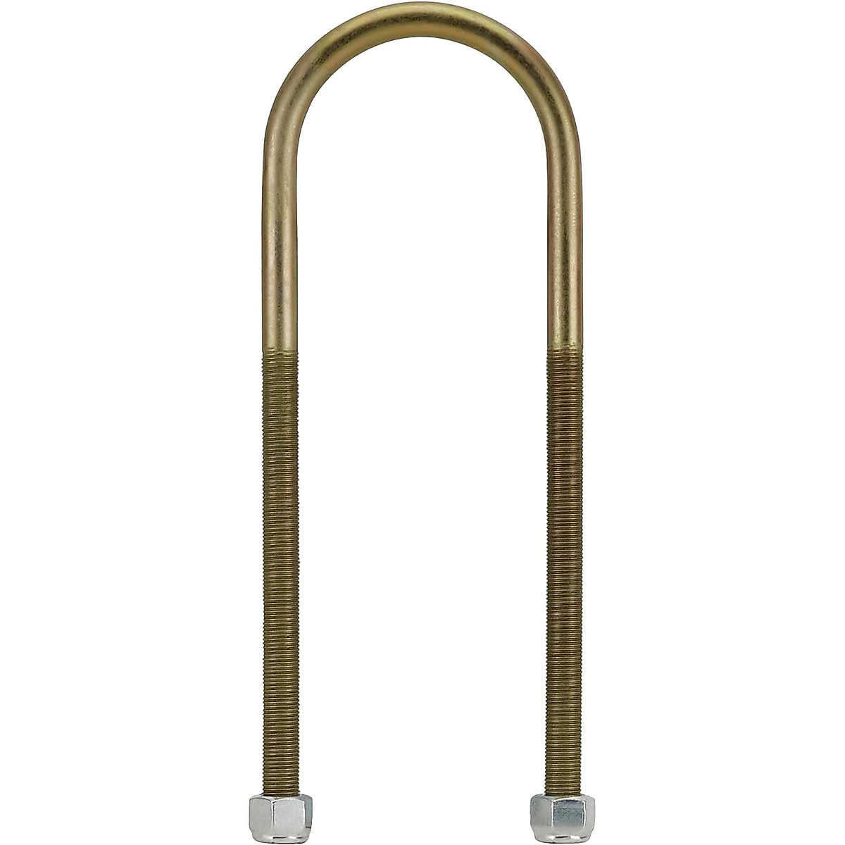 Speedway Motors Leaf Spring Shock Mount Plates for 2.5-inch Spring: Zinc-Finished Steel, 3" Axle Tubes, Left & Right Side, 10" U-Bolts, 1/2"-20 Thread with Nylock Nuts