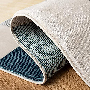 SAFAVIEH Orwell Collection 6&#039;7&quot; Square Beige / Yellow ORW369B Mid-Century Modern Non-Shedding Living Room Bedroom Dining Home Office Area Rug