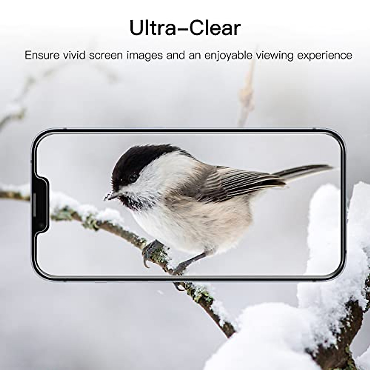 JETech Screen Protector for iPhone 14 6.1-Inch (NOT FOR iPhone 14 Plus 6.7-Inch), Tempered Glass Film, 3-Pack