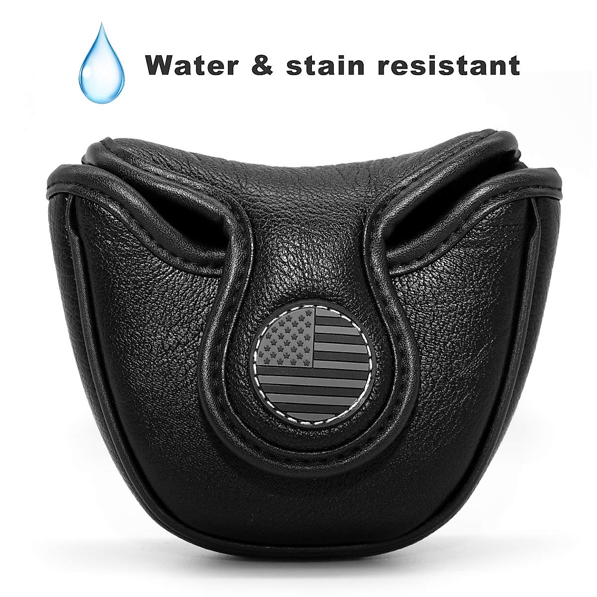 Golf Putter Cover, Putter Headcovers Golf Club Head Covers Putter Headcover for Blade Leather Golf Mallet Putter Head Covers with Magnetic for All Brands USA Style