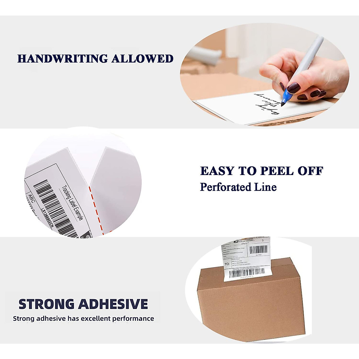 OausTect Direct Thermal Labels 4x6 Shipping Label Commercial Grade, Perforated Postage Mailing Labels, Compatible with Rollo Zebra Thermal Printer (4 Stacks|4000 Labels)