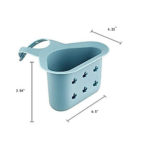 TuuTyss Flexible Hanging Sponge Holder Sink Caddy for Sink Kitchen,Blue,Set pf 1