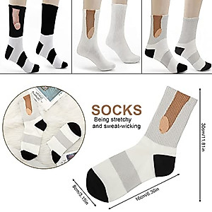 DCQRY 2Pairs Show off Socks Funny Men Women Funny Pattern Casual Socks Cotton Novelty Show off Funny Colorful Socks for Men