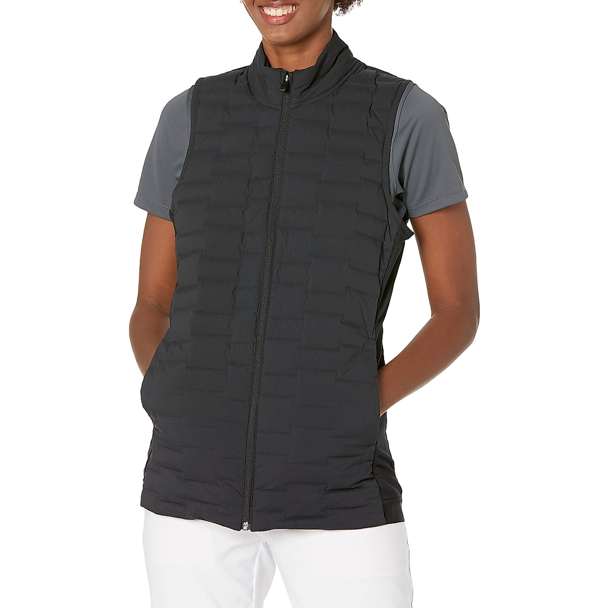 adidas Women's Standard Frostguard Full Zip Vest, Black, Small