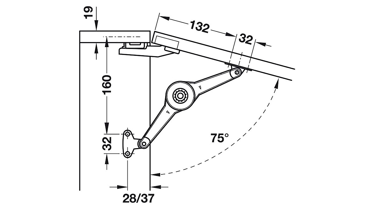 Adjustable Flap Stay Hamper Kit for Slanted Laundry