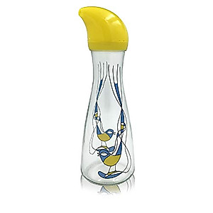 Chirpy Jug Glass Water Carafe Tweeting Bottle 34oz (1L) Yellow