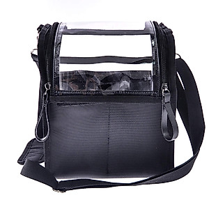 Jula Vance Trave Medium Makeup Brush Buddy Makeup Brush Holder Bag Cosmetic Kits Beauty Accessories Storage Organizer Bag with 4 Dividers & Shoulder Straps