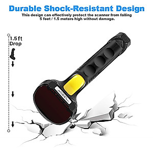 Barcode Scanner Wireless, Basecent USB Quick Laser Barcode Scanner Reader (Lector De Codigo De Barras), Handheld Barcode Reader Scanner for Library Book, Warehouse Inventory, Store
