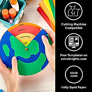 Neenah Wausau 21869 Astrobrights Colored Cardstock, 8.5” x 11”, 65 lb / 176 GSM, Vulcan Green, 250 Sheets