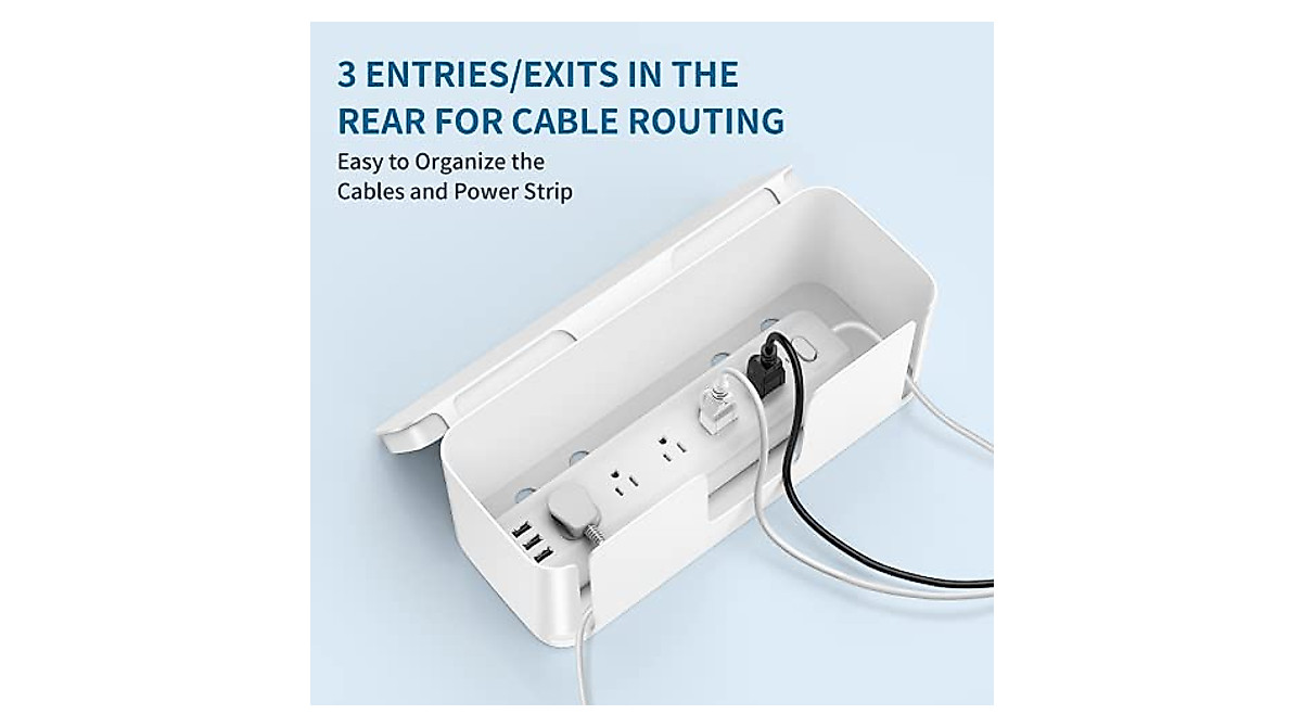 2 Pack Cable Management Box - Organize Your Cords Today