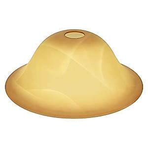 Retisee Amber Glass Lampshade Glass Lamp Shade Replacement Light Bulb Cover Chandelier Vanity Fitting Opening 1.25 Inch for Base E27 Socket