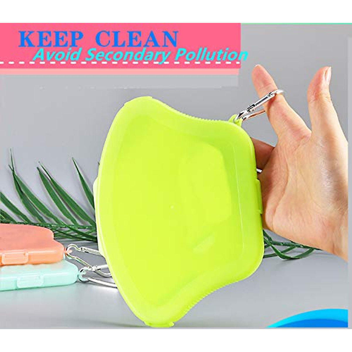 2Pack Storage Holder, Multi Purpose Carrying Case Box with Convenient Design, Portable Reuable Useful Sanitary,Dust Proof, Moisture Proof, Diswasher Safe as Necessity for Daily Use