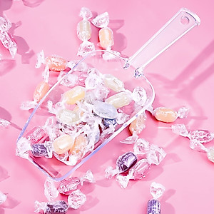 Ice Scoop Candy Buffet Containers Scoopers, Hmxpls Clear Plastic Scoop for Popcorn Cookie Candy Buckets, Podpocket Acrylic Large Scoop for Parties Wedding Bar Jars Freezer Dry Goods （6 Pack 7.5 In ）