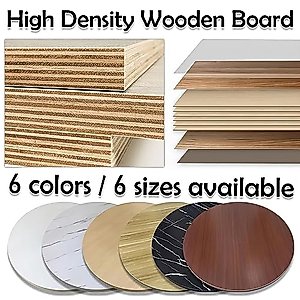 Lazy Susan Turntable For Dining Table, 20~39 Inch Tabletop Serving Tray, Wooden Rotating Plate, 360° Smooth Rotation RoundRotating Board, With ABS Silent Bearing