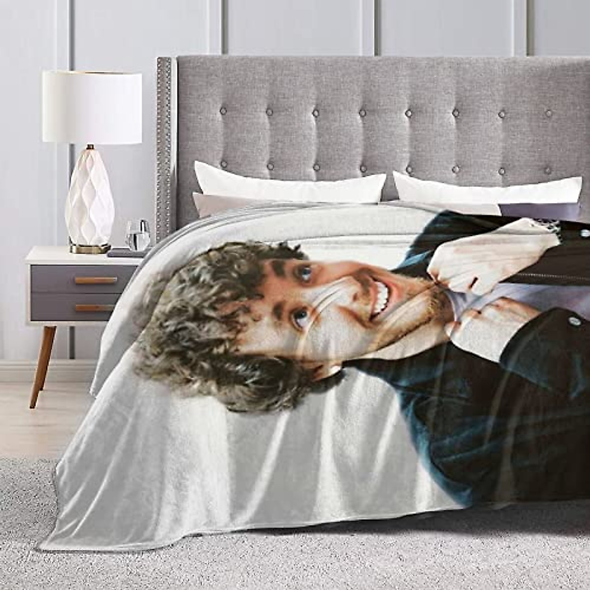 DOTZRLT Jack Rapper Harlow Singer Throw Blanket Printed Flannel Blanket Home Decor Soft Comfy Cozy Blankets 50"x40"