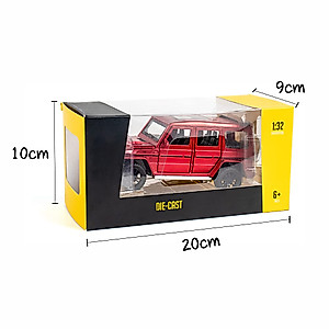 iLooboo Alloy Collectible Red Benz G63 AMG Toy Vehicle Pull Back Die-Cast Car Model with Lights and Sound