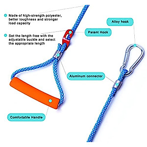 Togestar Clothesline Blue Rope 10m/33ft Unique Design - Easy to Tighten - Heavy Duty Drying Laundry Line Adjustable for Indoor Outdoor Laundry Clothesline Rope