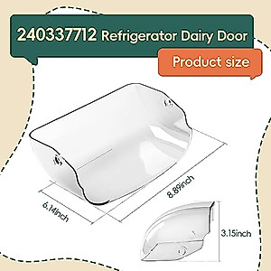 240337712 Refrigerator Dairy Door Compatible with Frigidaire Crosley Kenmore, Exact Replaces 240337703 240337704 240337707 240337708 240337711 2403377(13-20)