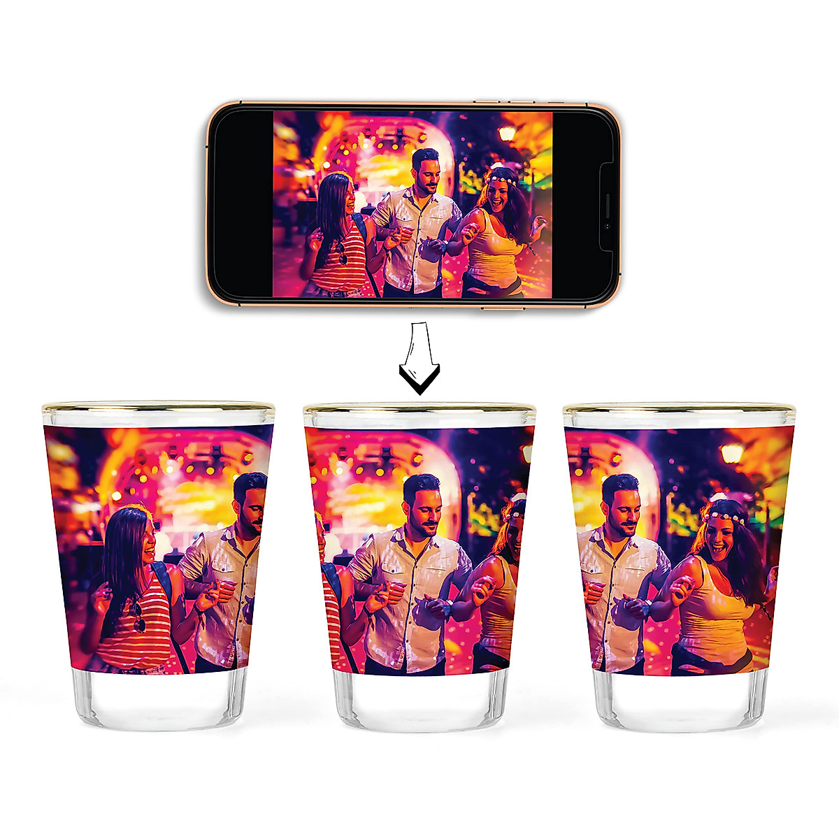 Custom Shot Glasses - Customized Shot Glass - Picture Shot Glasses - Wedding Shot Glass - Personalized Shot Glasses - Birthday Shot Glass