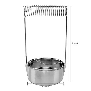 Paint Brush Holder, Stainless Steel Paint Brush Cleaner Detachable Brush Washer Portable Pen Case for Student Art School