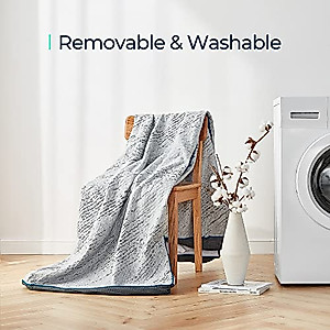 LINSY LIVING Mattress Topper Twin, 3-Inch Memory Foam Mattress Topper Twin Size, Bamboo Charcoal Infusion with Removable Bamboo Fiber Cover, 2-Layer Ventilated Design, CertiPUR-US Certified