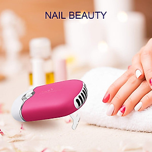 Eyelash Fan Dyer with 2 Pcs Lash Tweezers,USB Mini Portable Fan Rechargeable Air Conditioning Blower with Straight and Curved Tip Tweezers for Eyelash Extension Girls Women(Rose Red)