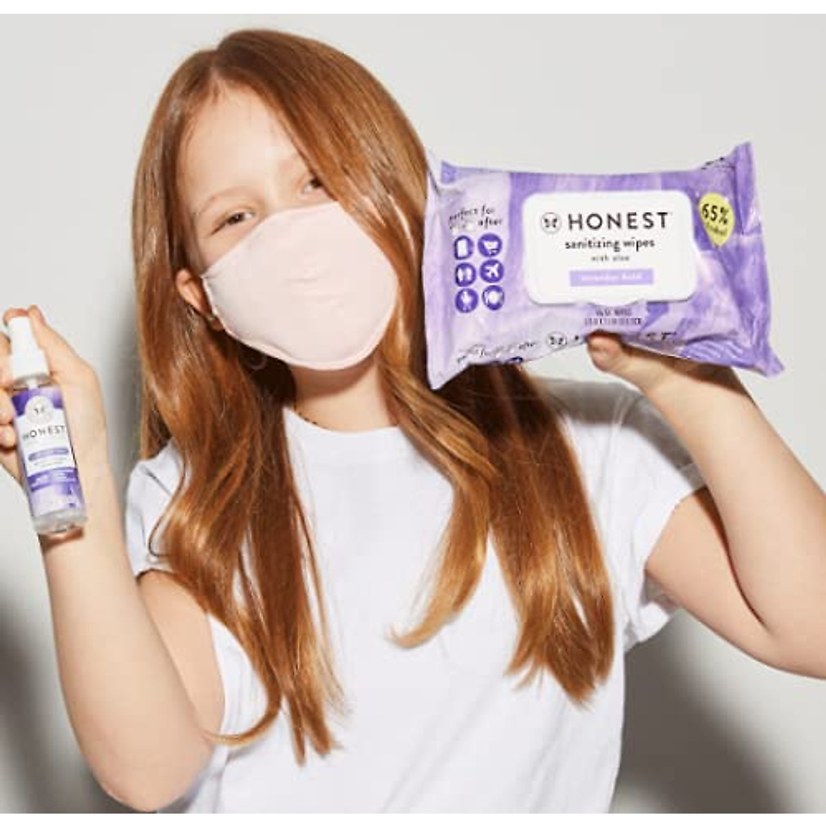 The Honest Company Sanitizing Alcohol Wipes, Lavender, 50 Count (Pack of 3)