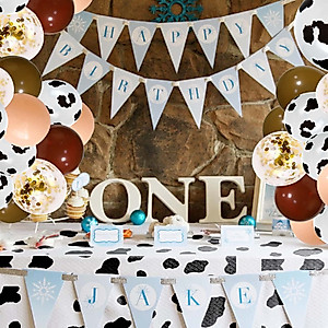 95 Pcs Cow Balloons, 12”Brown Blush Neutral Cow Print Balloon Confetti Helium Latex Balloons for Birthday, Baby Shower, Cow Print Party, Cowboy CowGirl Rodeo Party, Farm Party Decorations Supplies