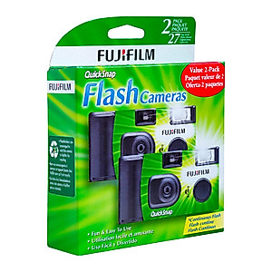 Fujifilm QuickSnap Flash 400 One-Time-Use Camera - 2 Pack