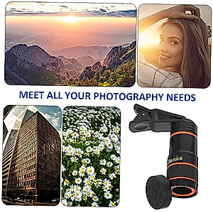 Hemobllo 5 Sets Universal Monocular Travel Microscope with for Cellphone Moment On X Camera Smart Zoom Univeral Smartphones Lens Games Mobile Long-Focus Pocket Telescope