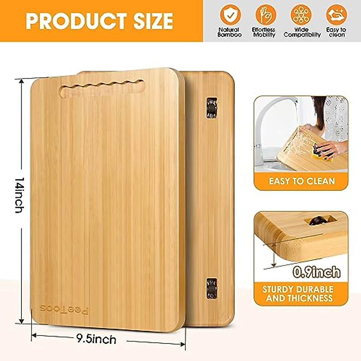 Bamboo Sliding Tray for Heavy Kitchen Appliances -Counter Slider for Stand Mixer, Air Fryer, Coffee Maker, Espresso Machine, Slides Easily from under the Cabinet (Medium - Long (9.5” X 14”))