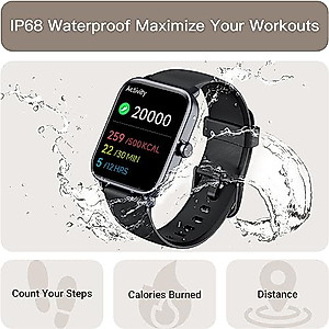 Gydom Birthday Gifts for Men, IDW19 Smart Watch with Alexa, Bluetooth Call/Answer Heart Rate Monitor Step Counter Smartwatches, Exercise Workout Fitness Health Tracker Gifts for Boyfriend Mens Dad