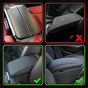 NHHC Fluffy Car Armrest Cover,Center Console Cover for Car Decoration,Warm and Comfortable Car Interior Accessories Suitable for Most Cars, Trucks, SUV (Pink)