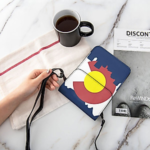 ayvcxui Colorado moutain Flag Crossbody Cell Phone Bag cute Purse Bags with Shoulder Strap Holder Wallet For Women Handbag MINI Phone Bag Passport Purse Lightweight