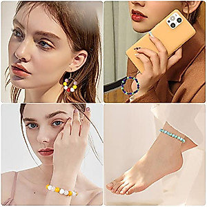 600PCS Glass Beads for Jewelry Making Bracelet Making kit Crystal Beads Mixed Healing Bead Rock Loose Nature Stone Gemstone for DIY Bracelet Necklace Essential Oil (Glass Beads)