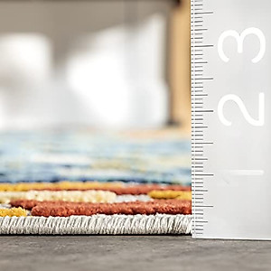 nuLOOM Lidia Nautical Coral Indoor/Outdoor Area Rug, 7' 6" x 9' 6", Blue