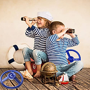 SGBETTER 3 Pack Swingset Steering Wheel Playset Accessories Toys Pirate Ship Steering Wheel for Kids Outdoor Playhouse Treehouse Playground, 3 Color (Green, Blue, Red)