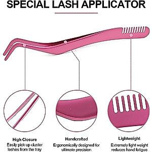 Cluster Eyelash Extension Kit, Extra Large Capacity Set, DIY Individual Lash Extension at Home…