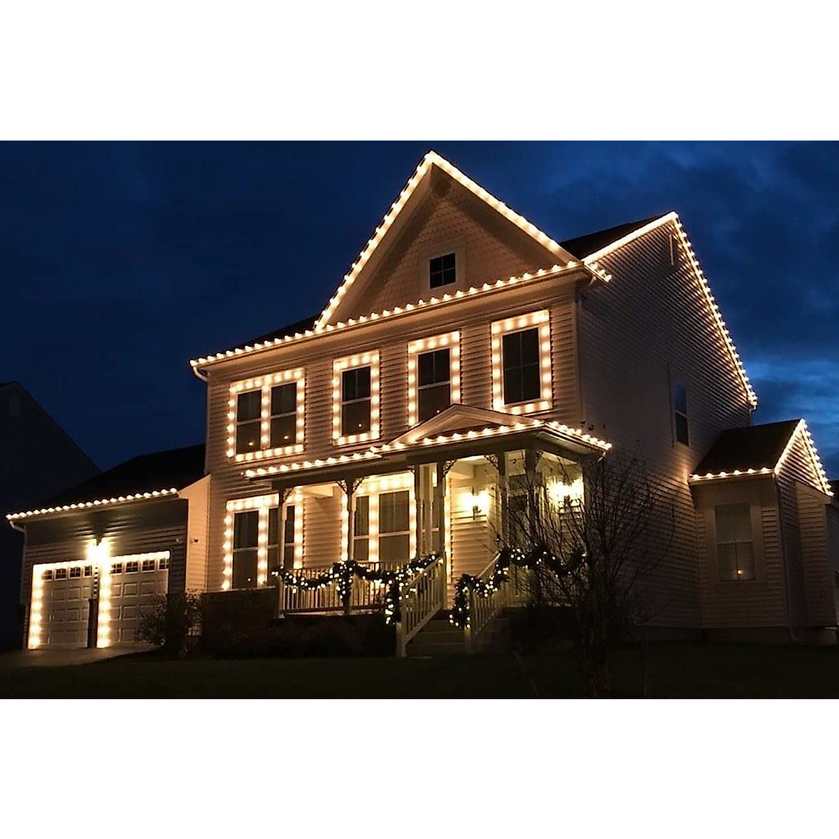 Novelty Lights 25PK C9 LED Faceted Ultra Bright Dimmable Outdoor Christmas Light Replacement Bulbs LED Replacement Bulbs, Led Bulbs, Outdoor Light Bulbs String Light Bulbs 3000K (Warm White)