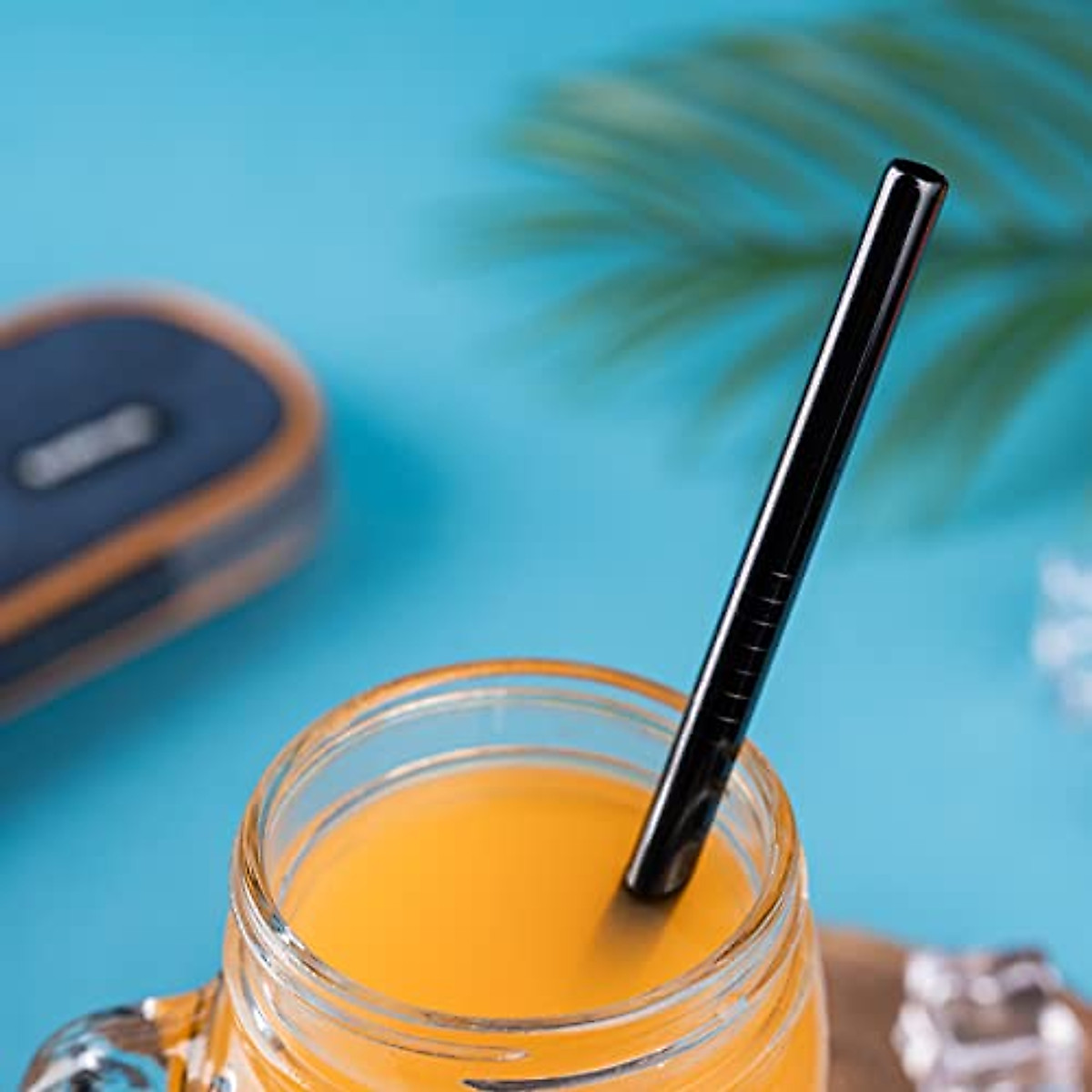 EvaCrocK Travel Utensils with case | 9-Piece Reusable Utensils, Stainless Steel Portable Silverware Travel Cutlery set, Camping Flatware Utensil sets for Lunch [9 Piece Black]