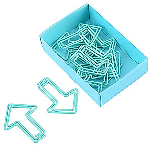 12PcsShape Paper Clips Metal Funny Document Clips for School Office Bookmark Marking Organizing Stationery Supplies(Light Blue)