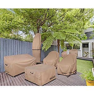 ULTCOVER Patio Furniture Sofa Cover 74W x 35D x 35H inch Waterproof Outdoor 3-Seater Couch Cover