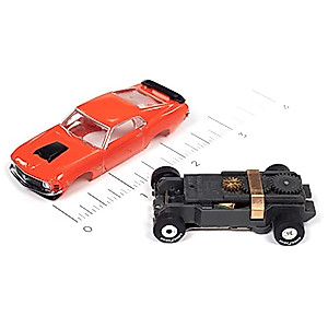 Auto World Thunderjet OK Used Cars 1970 Ford Mustang Boss 429 (Orange) HO Scale Slot Car